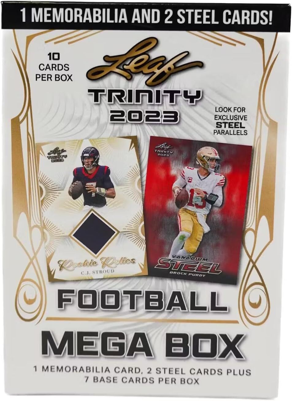2023 Leaf Trinity Football Mega Box, 1/ea | Vortex Cards & Games, LLC